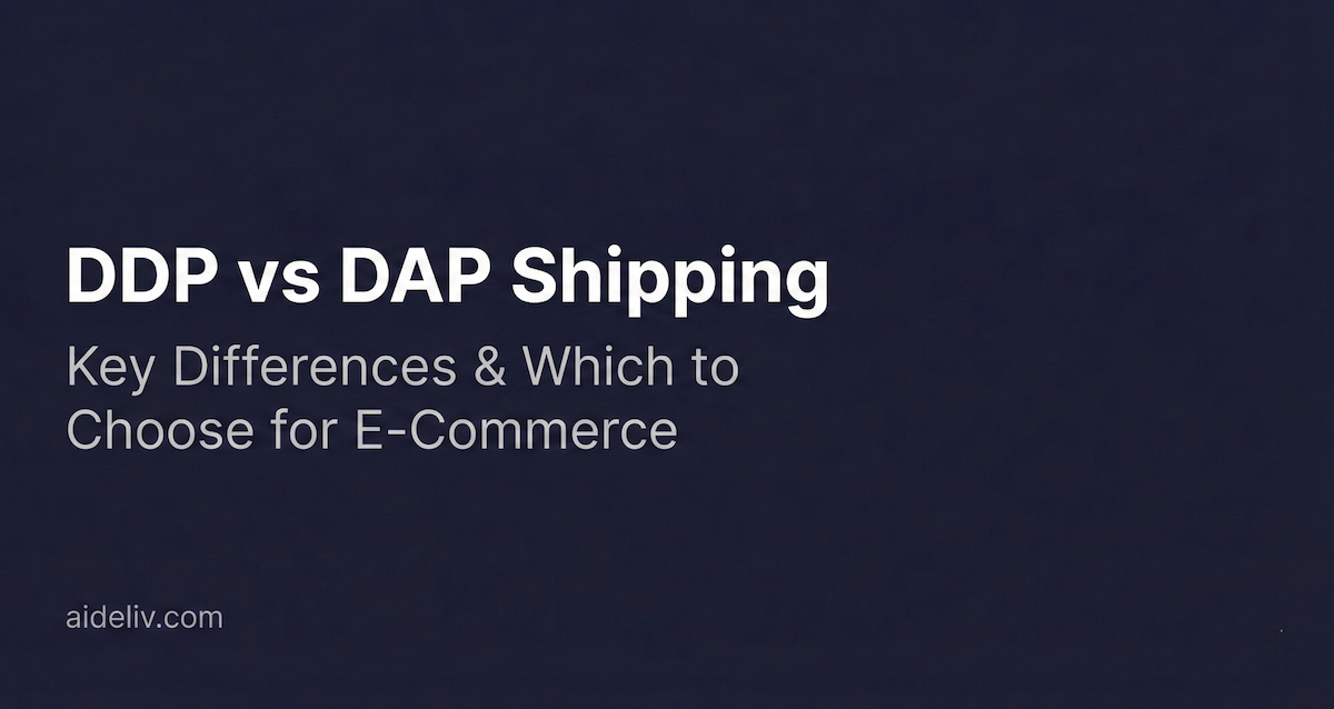DDP vs DAP vs FOB: Incoterms Comparison for Sellers (2026) - AiDeliv